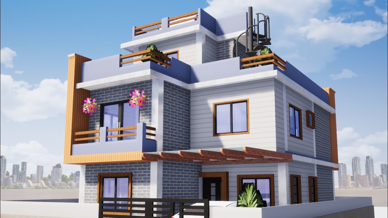 House No.3:Individual House design|Nepali house design in Area 25ft X ...