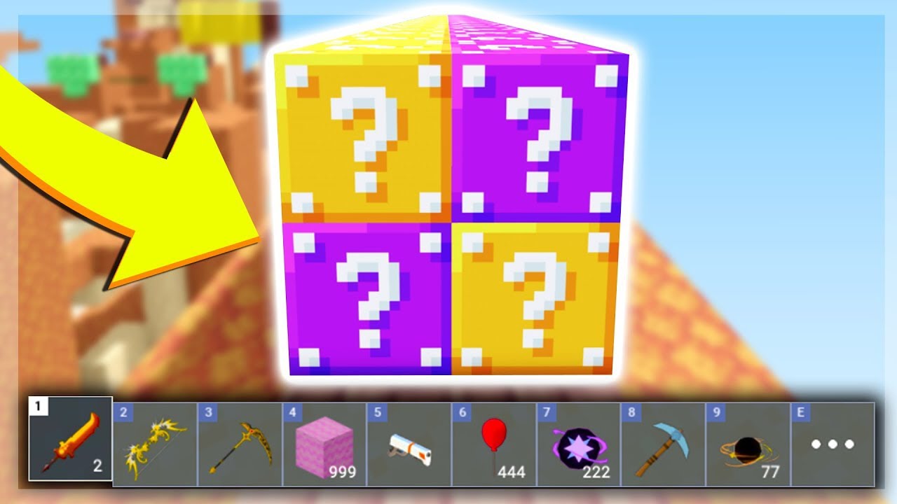 Play bedwars(lucky block mode) - YouTube