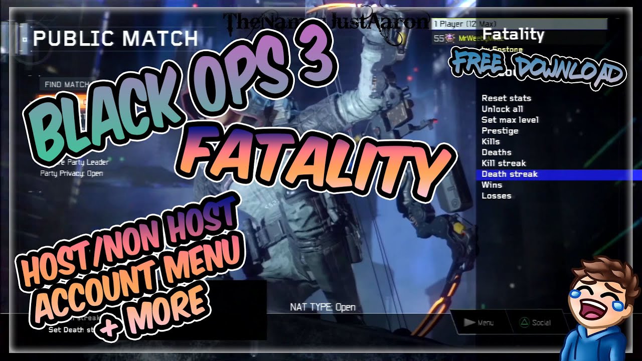 [BO3/1.07] Fatality Mod Menu (Best Menu For BO3) [Pre,Non,Host-Menu ...