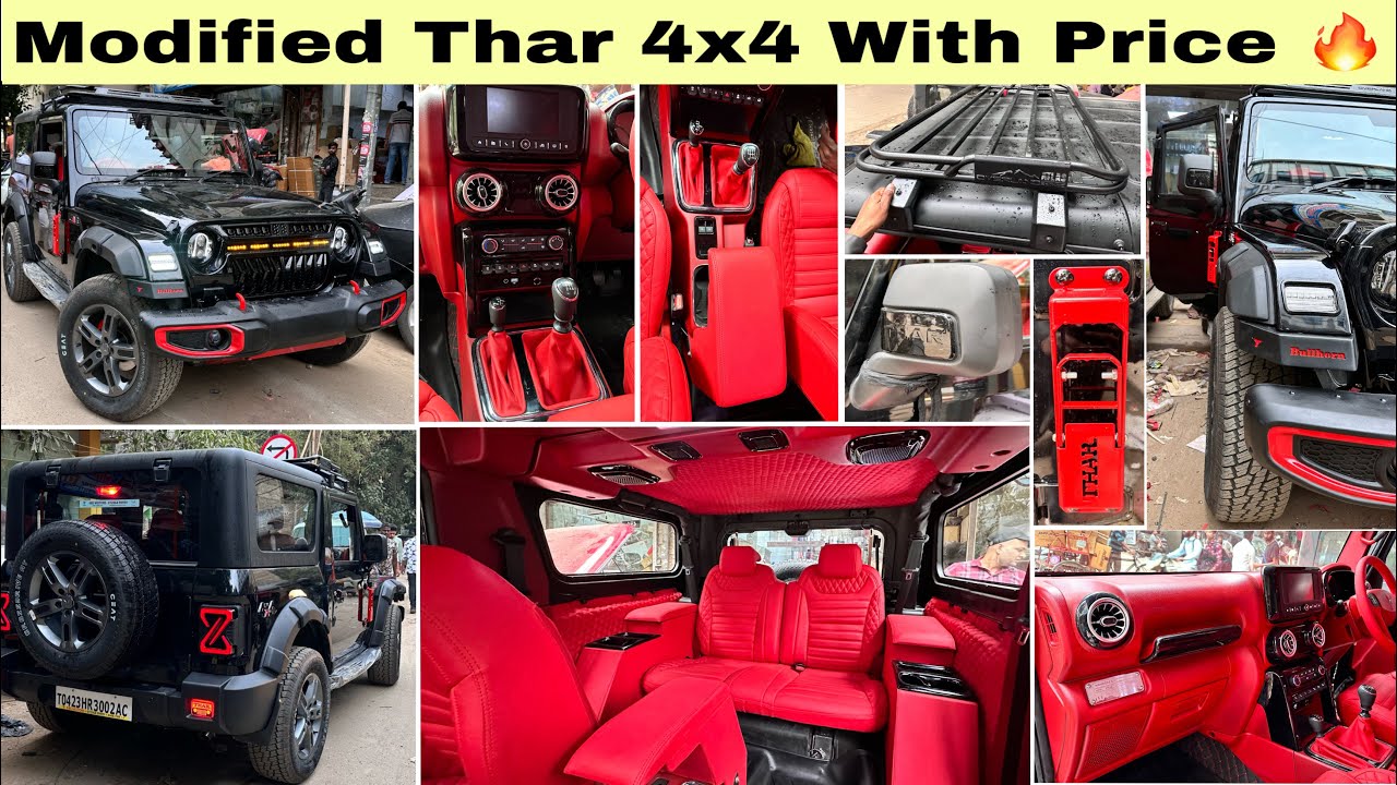 Thar 2023 modification 🤩 Thar modification with Price 🔥 Wrangler bumper ...