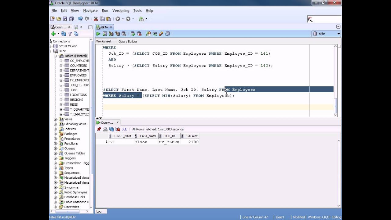 Oracle Alt Sorgular - YouTube