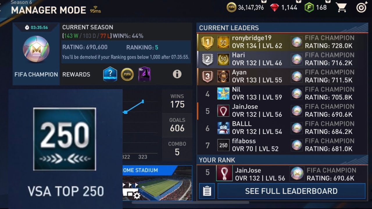 Latest FIFA Mobile Manager Mode Tactics | Most Successful Tactics ...