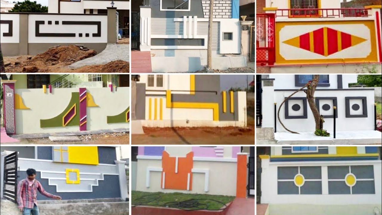 Compound wall design for ideas photos with new model design // Village ...