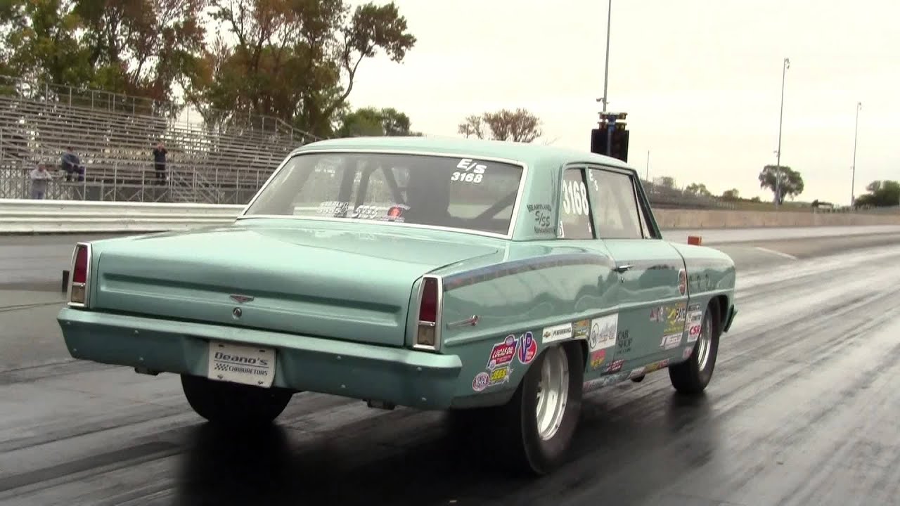 1966 Chevy II NHRA Stock eliminator test - YouTube