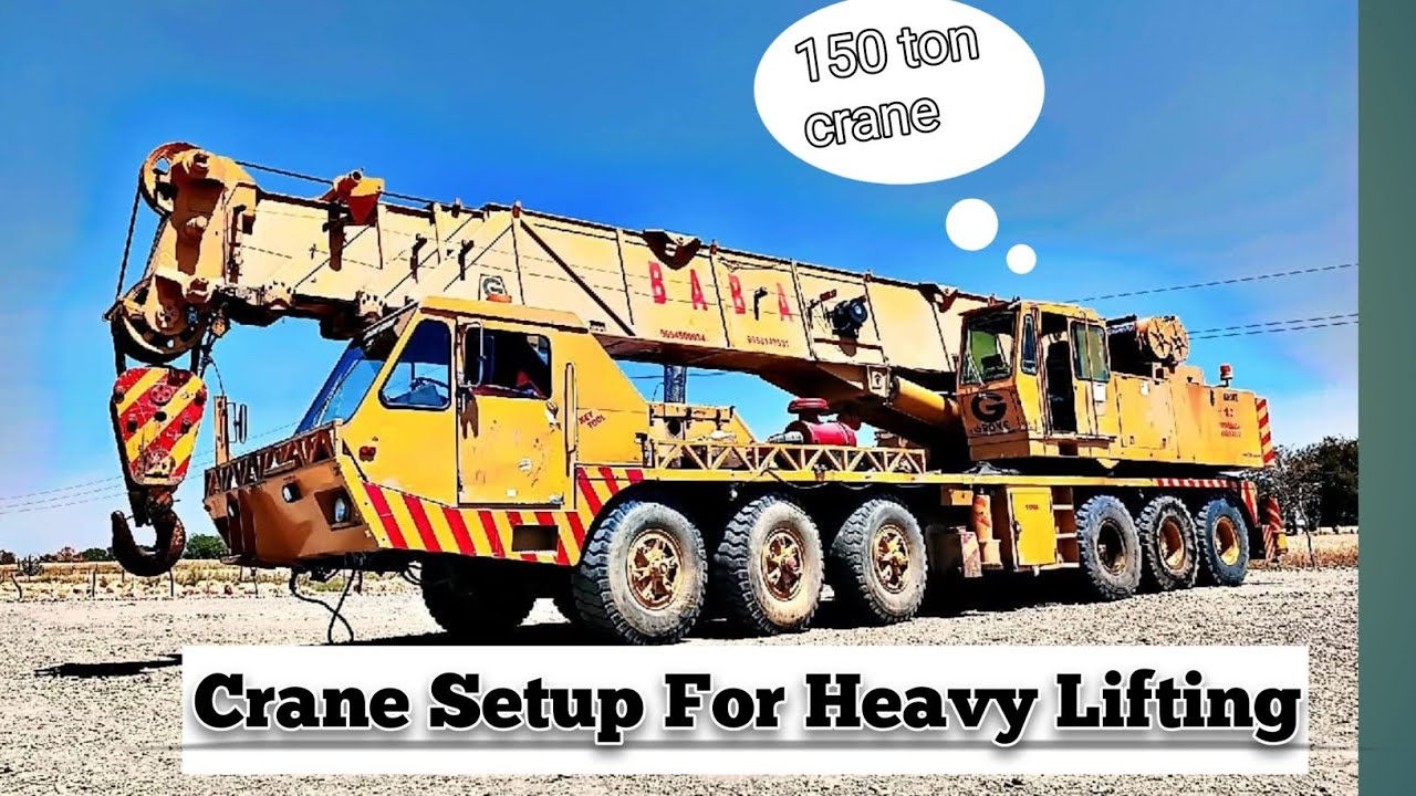 150 Ton crane Setup for Girder Launching@Girder Launching - YouTube