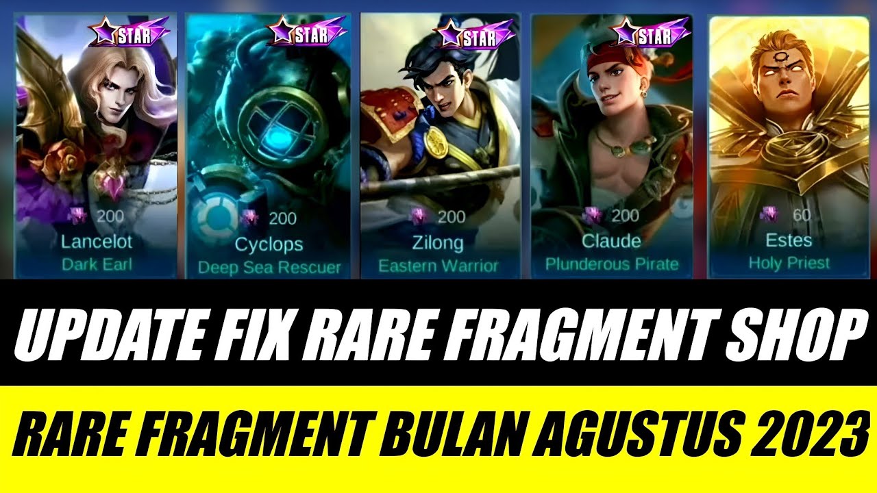 BOCORAN UPDATE RARE SKIN FRAGMENT SHOP BULAN AGUSTUS 2023 - MOBILE ...
