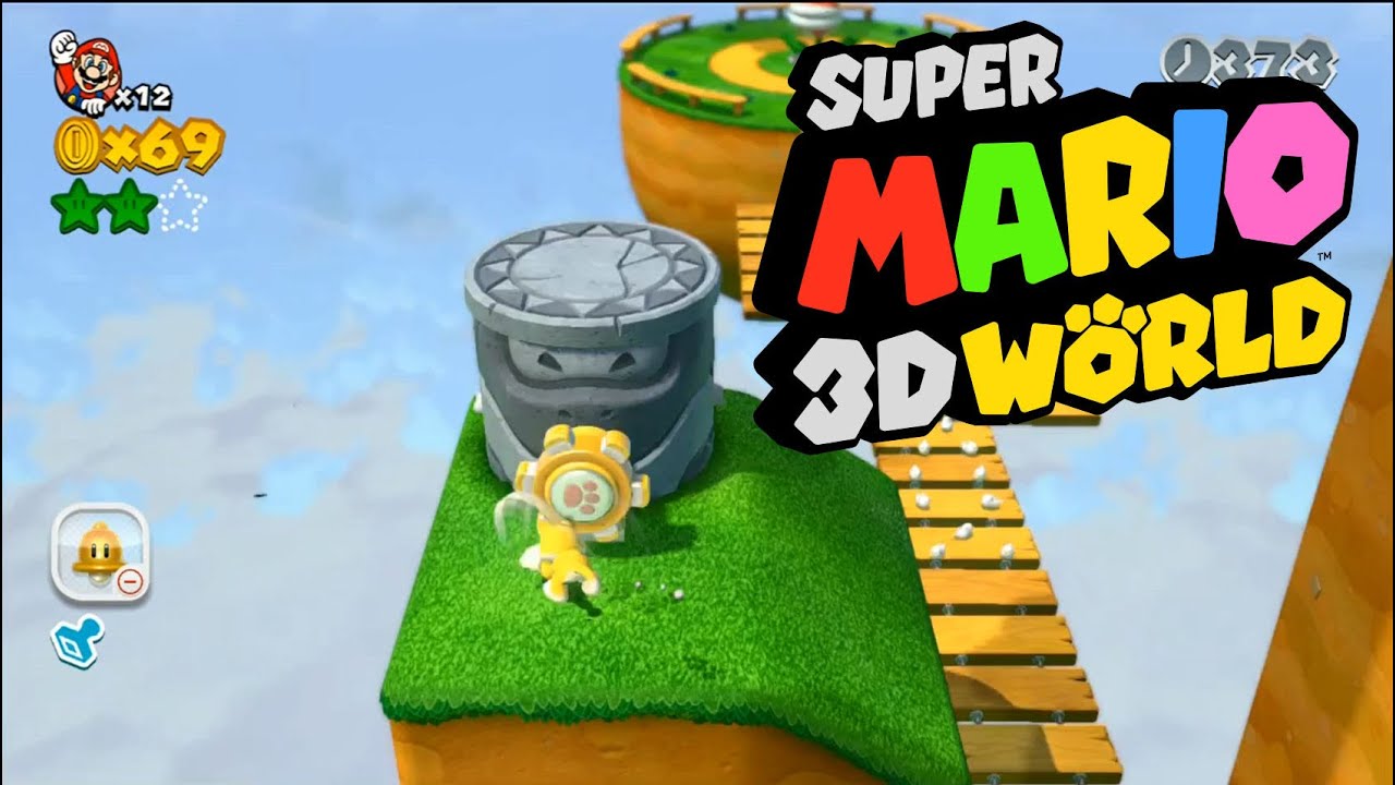 Super Mario 3D World - World 1-3 Mount Beanpole [Wii U] 100% ...