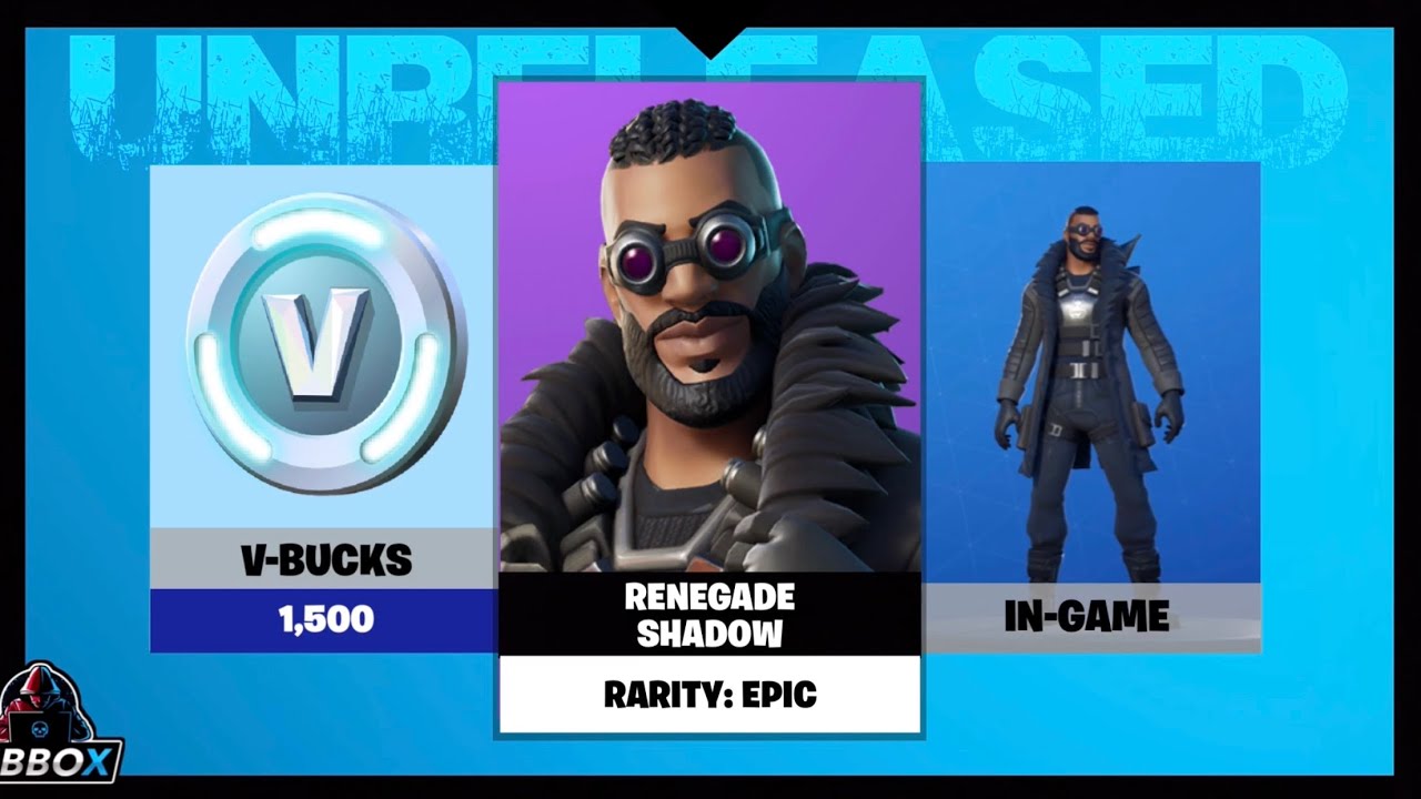 UNRELEASED “RENEGADE SHADOW” SKIN SHOWCASE!!! - Fortnite Battle Royale ...