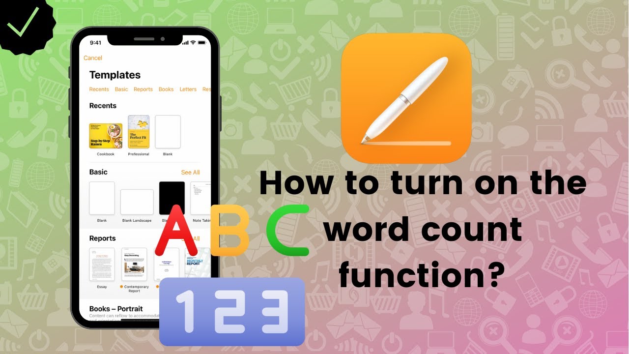 How to turn on the word count function on Pages? - YouTube