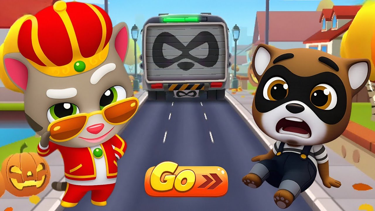 Talking Tom Gold Run - King Tom vs Raccoon Boss Fight in Cookie Rush ...