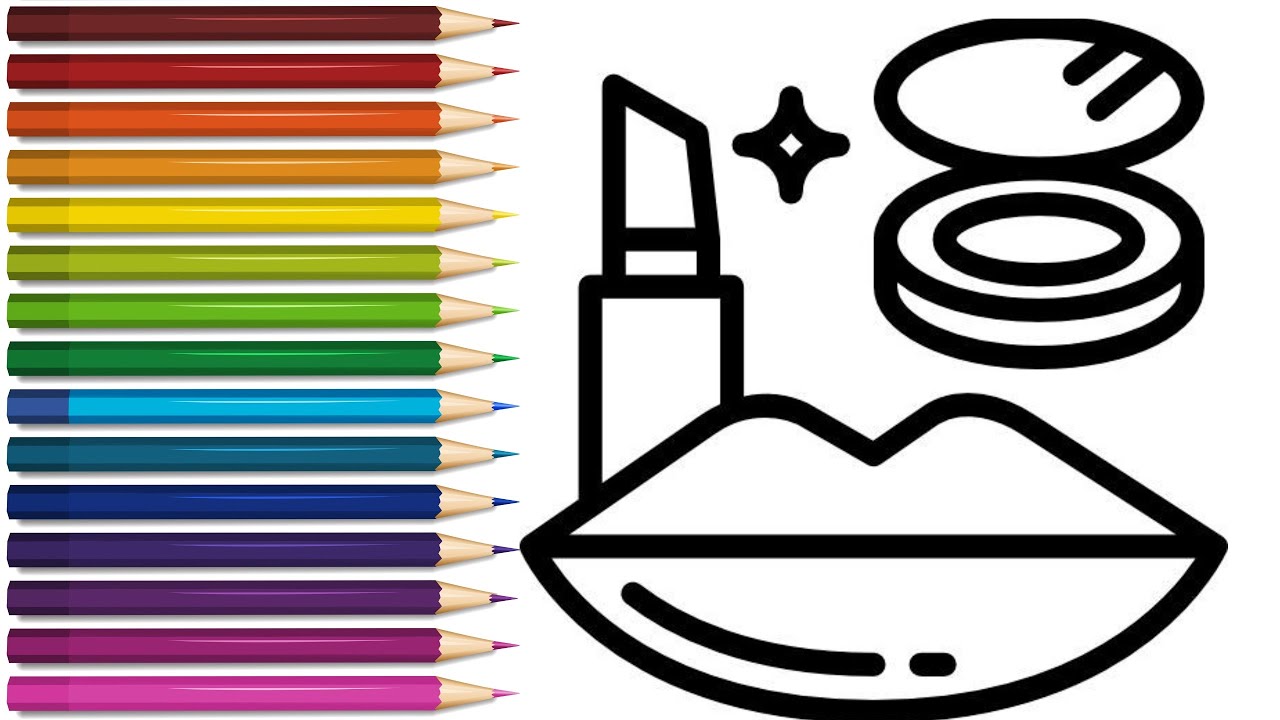 How to Draw a Makeup Set for kids / Easy drawings - YouTube