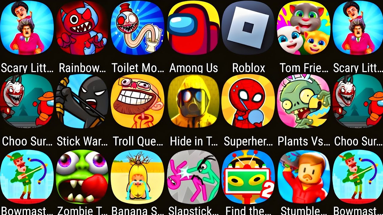 Grimace Monster Scary Survival,Toilet Monster,Scary Troll Slap Tower ...