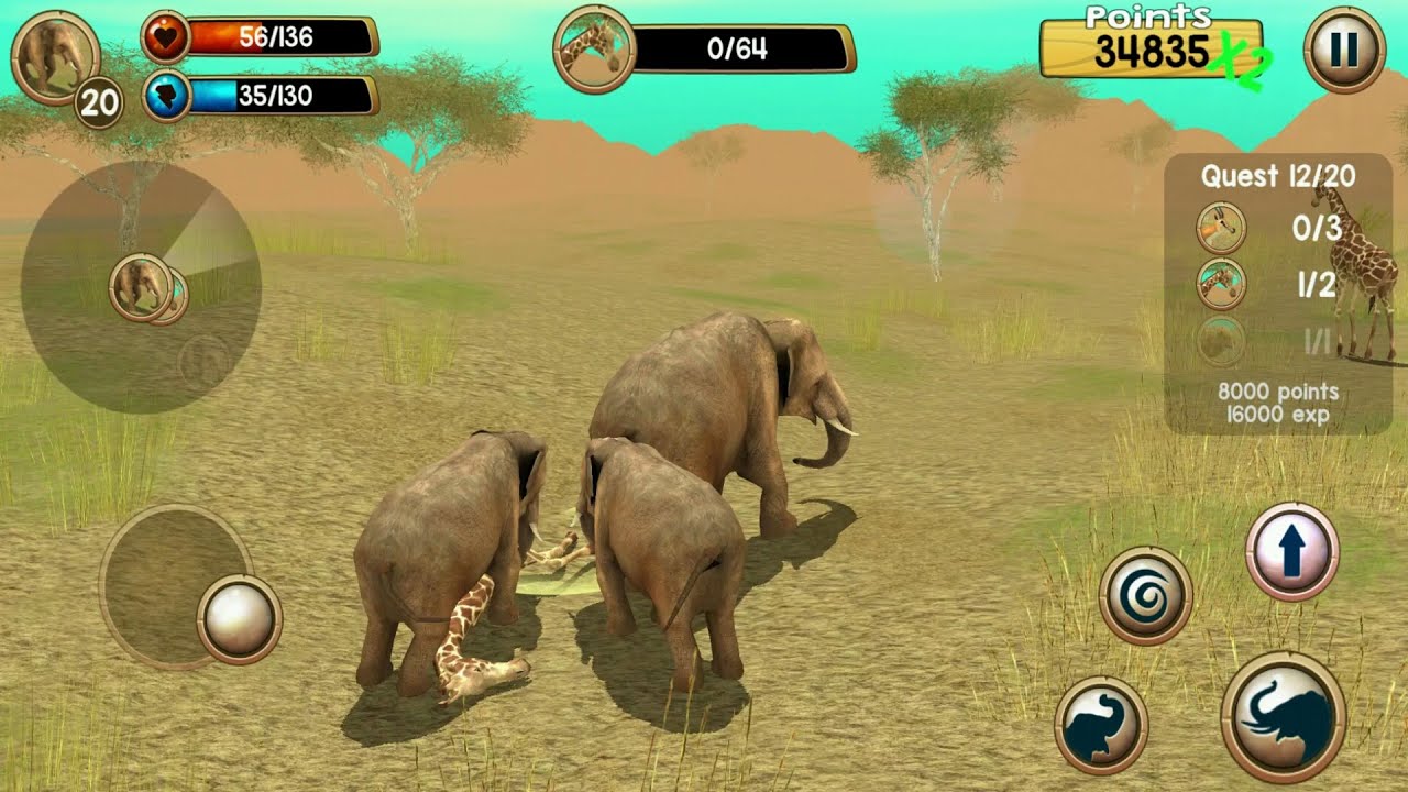 Wild Elephant Sim 3D Android Gameplay #2 - YouTube