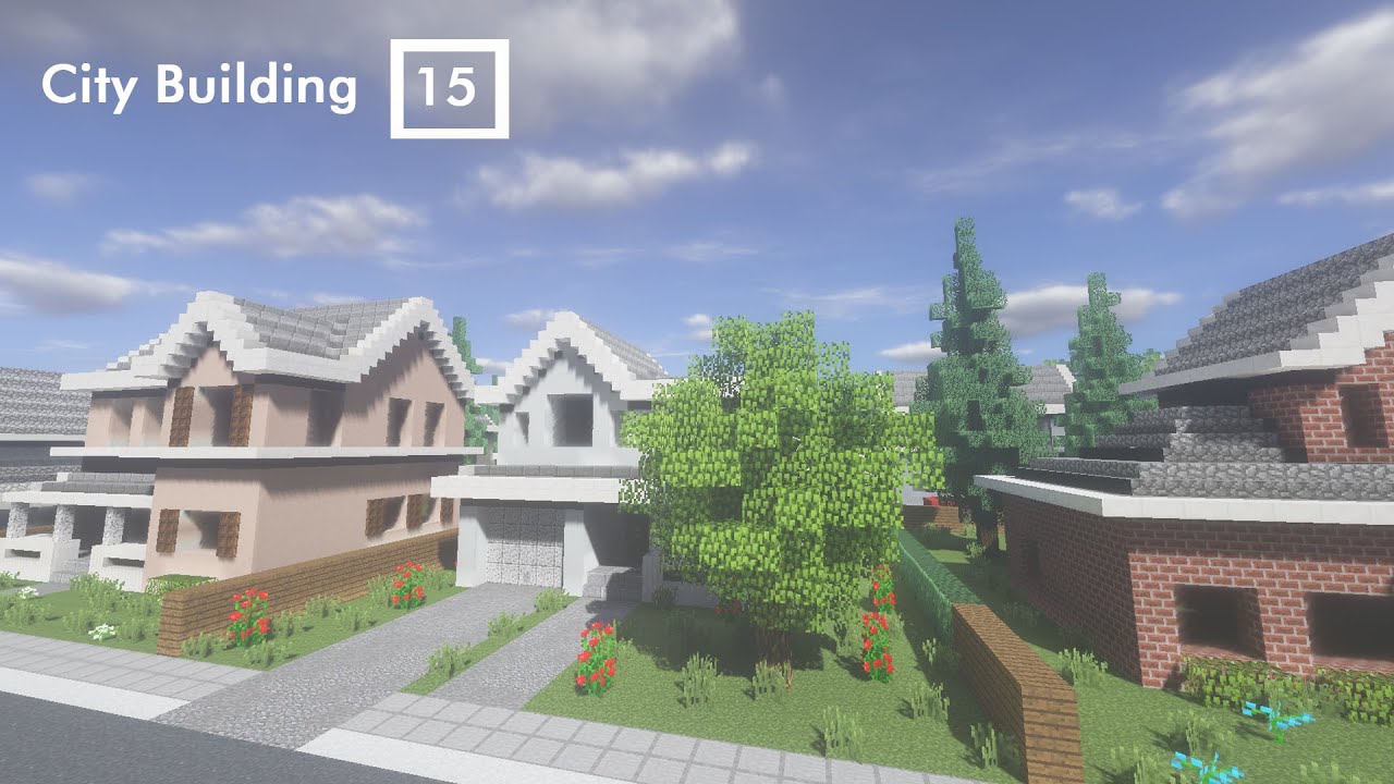 Minecraft City Building #15 II Suburbs (Part 1) II Minecraft Timelapse ...