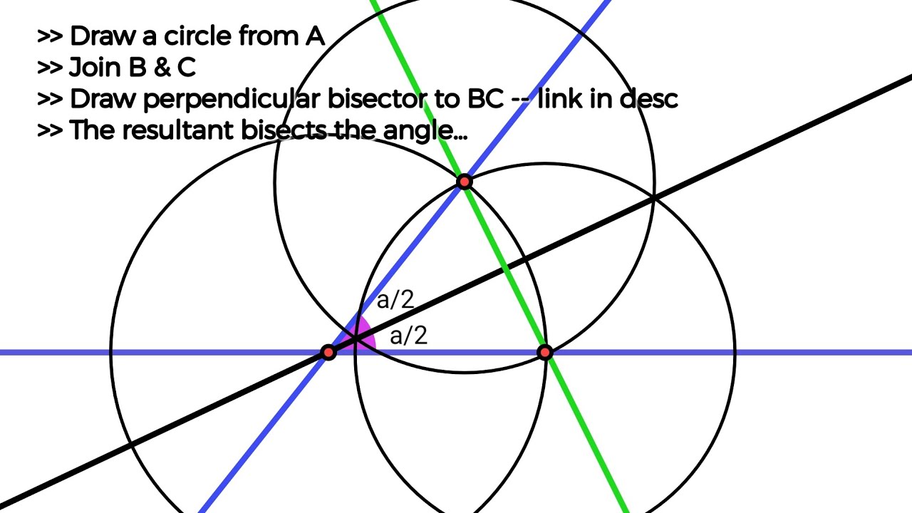 How to divide an angle equally, Bisection of an amgle?? - YouTube