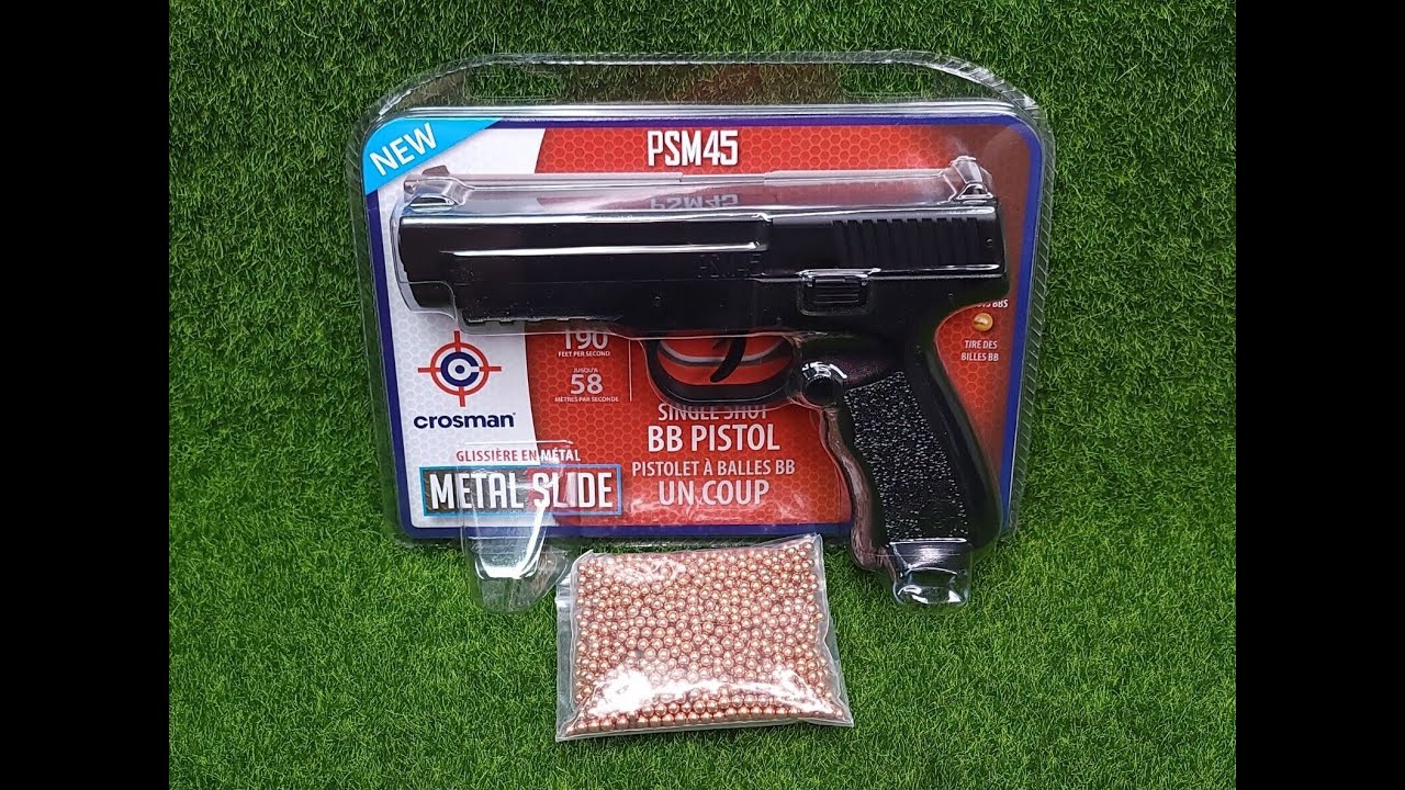 Обзор пневматический пистолет crosman PSM45 - YouTube