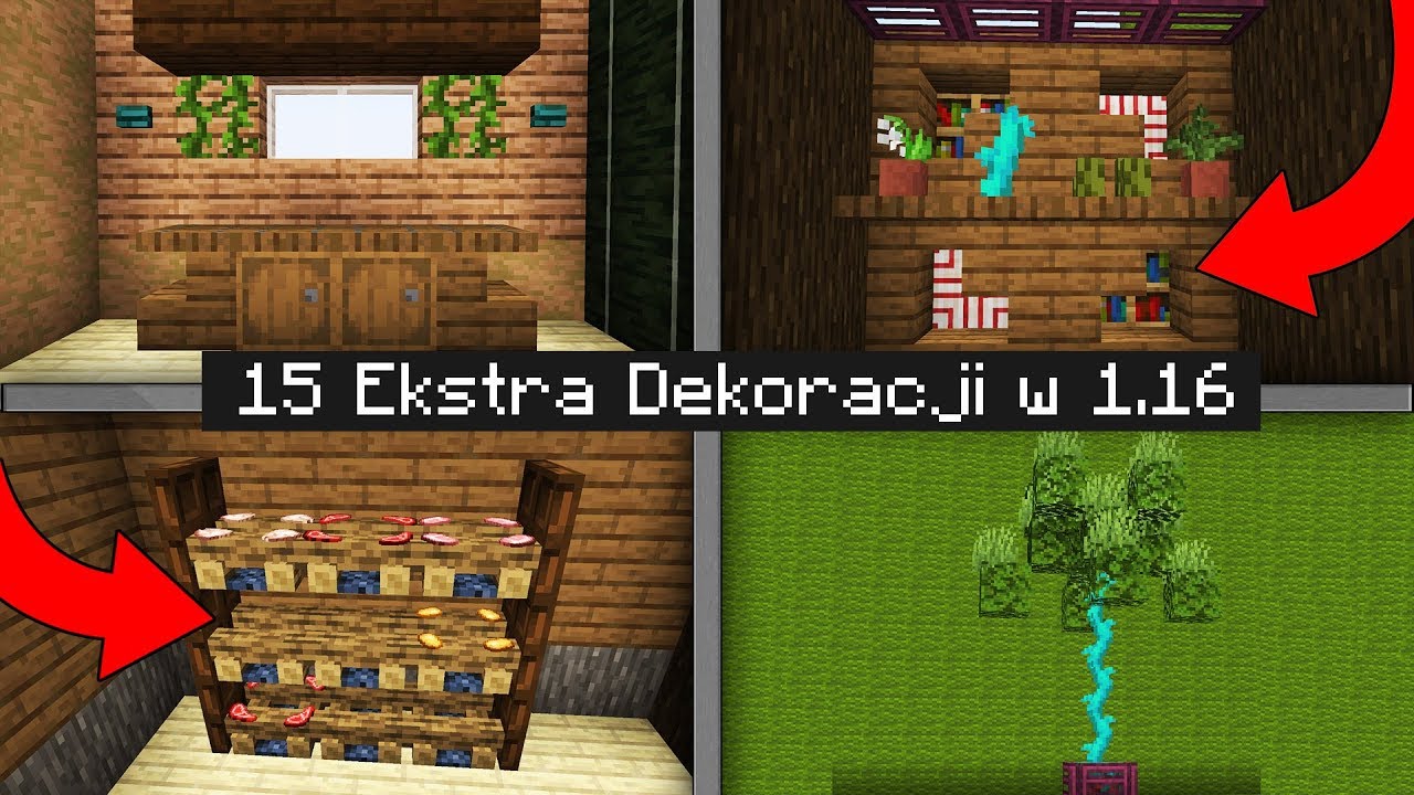 🚀 15 EKSTRA DEKORACJI do DOMU w MINECRAFT 1.16 😊 * nowy snapshot ...