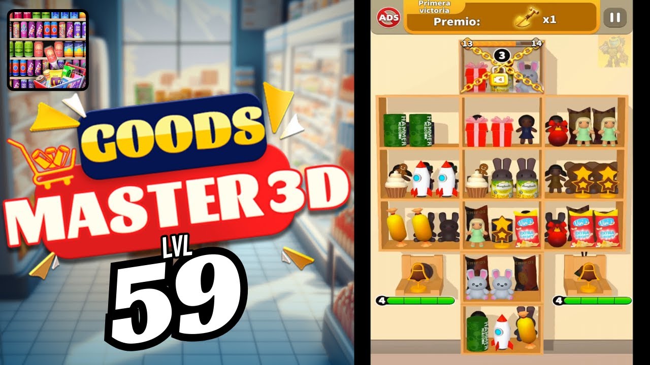 🏅 Goods Master 3D: Puzzle Games 🍒🥤🪆 LEVEL 59 🍄🧃🧸 Gameplay Walkthrough ...