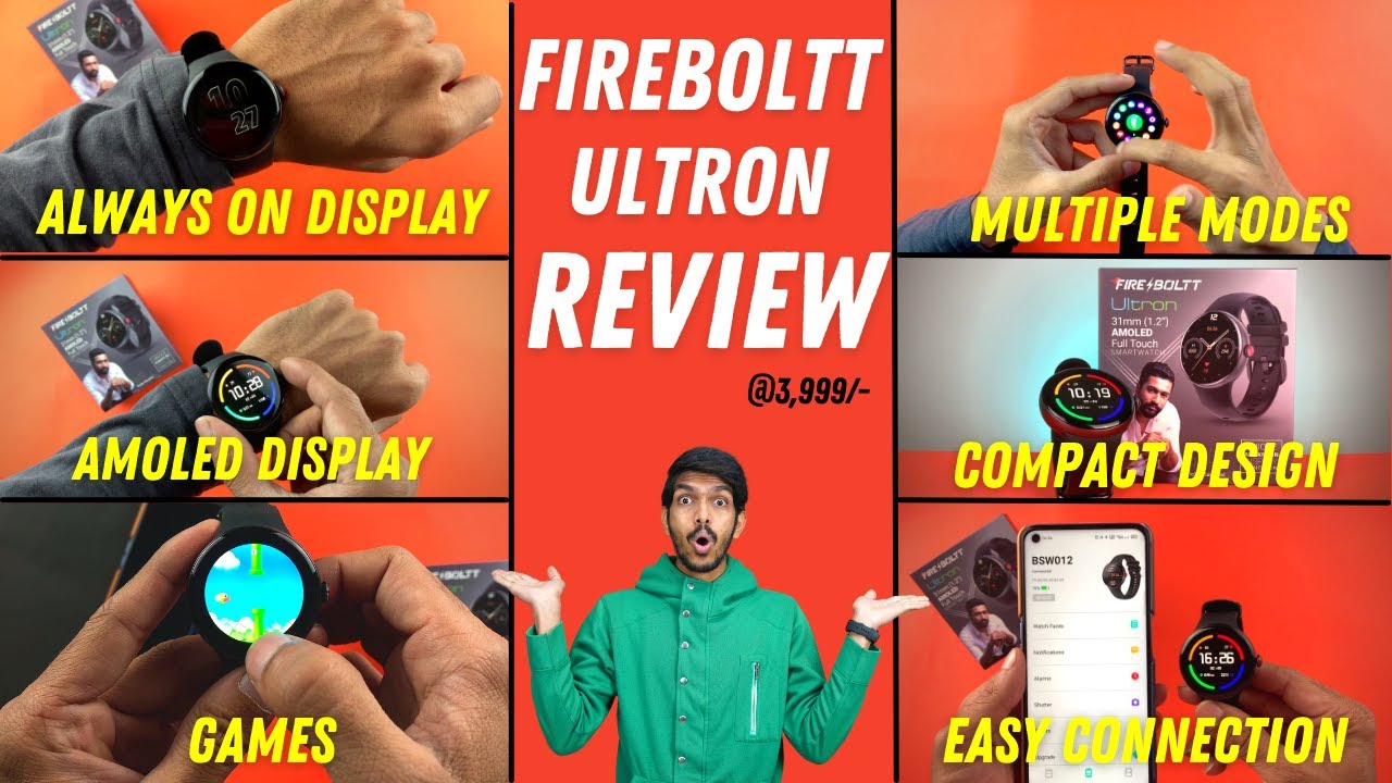 Firebolt Ultron Smartwatch Review and Outdoor Test | Comfort, Features ...