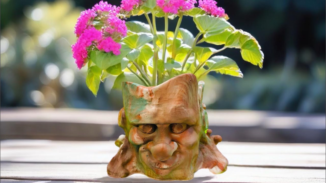 #494 LET’S MAKE A TREE FACE FLOWER POT!! - YouTube