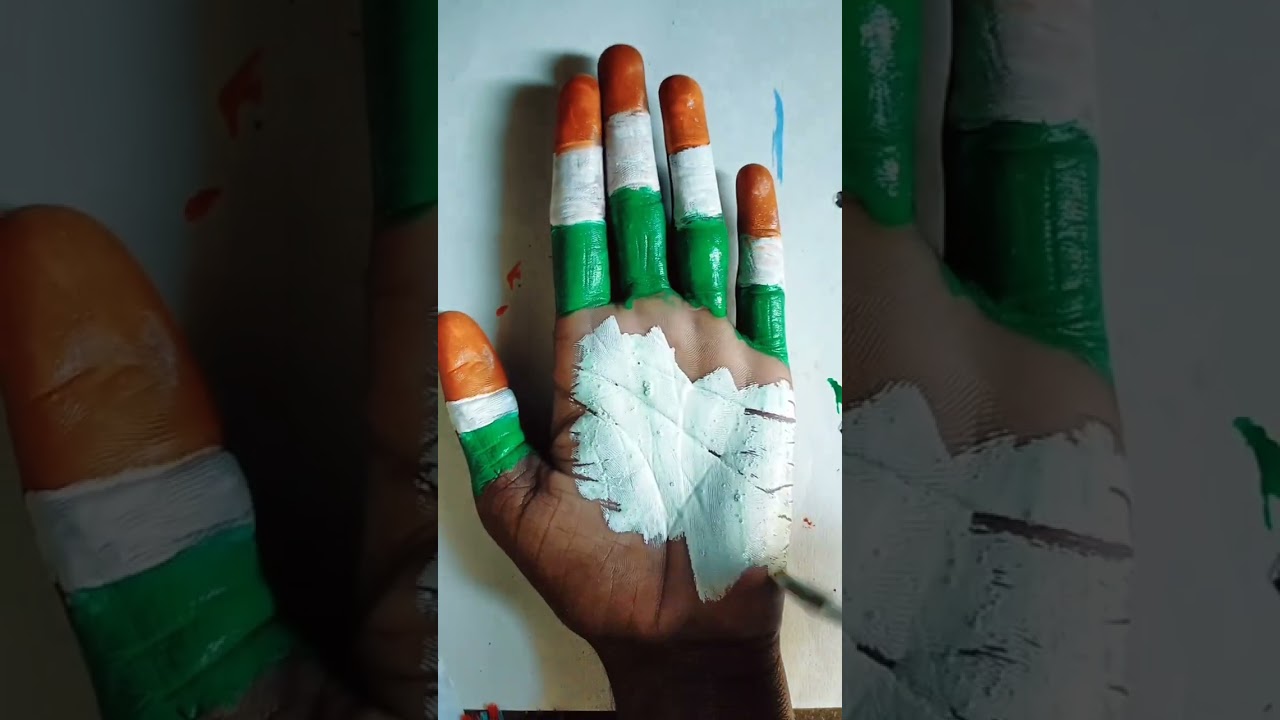 26January hand painting / hand art of 15 august | independence day ...