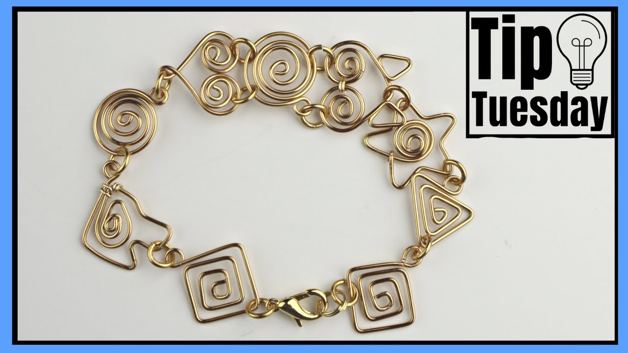 Spiral Link Wire Bracelet DIY Tutorial - YouTube