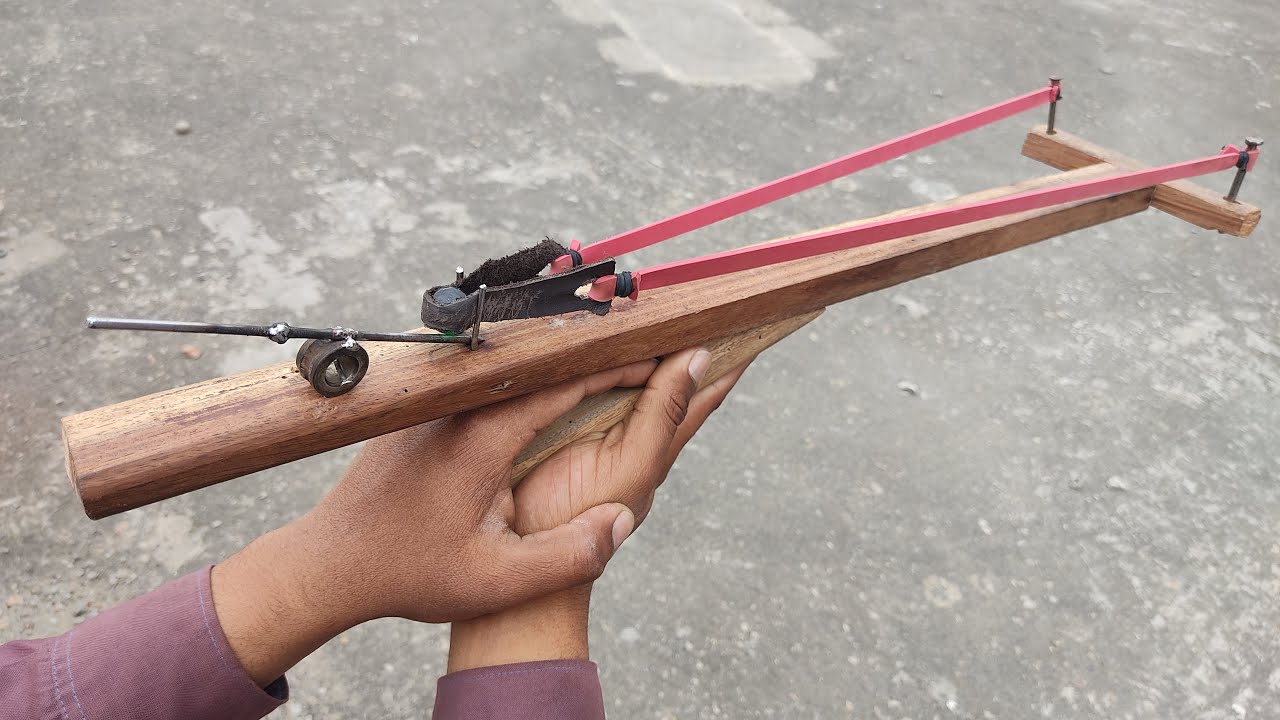 DIY SLINGSHOT - New Nail version slingshot! - YouTube