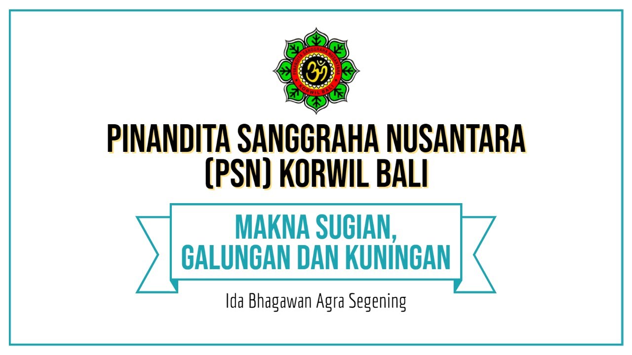 Makna Sugian, Galungan dan Kuningan - YouTube
