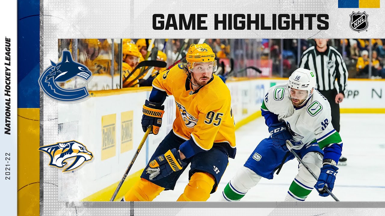 Canucks @ Predators 2/1/22 | NHL Highlights - YouTube