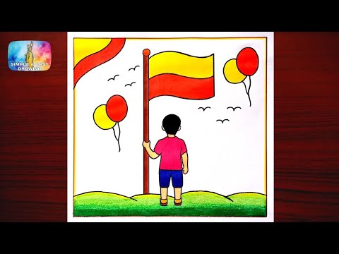 Kannada Rajyotsava Special Drawing| How To Draw Karnataka Flag| Kannada ...