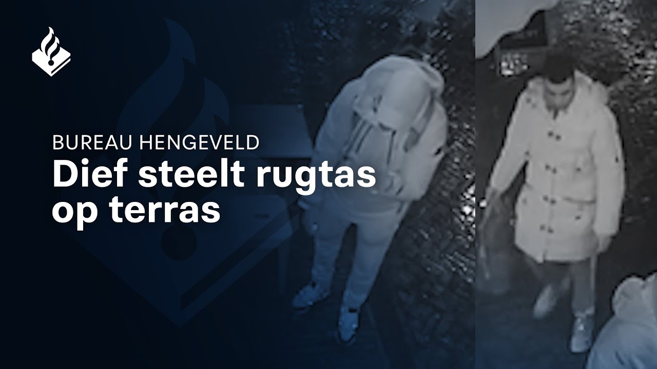 Dief steelt rugtas op terras - Utrecht - YouTube
