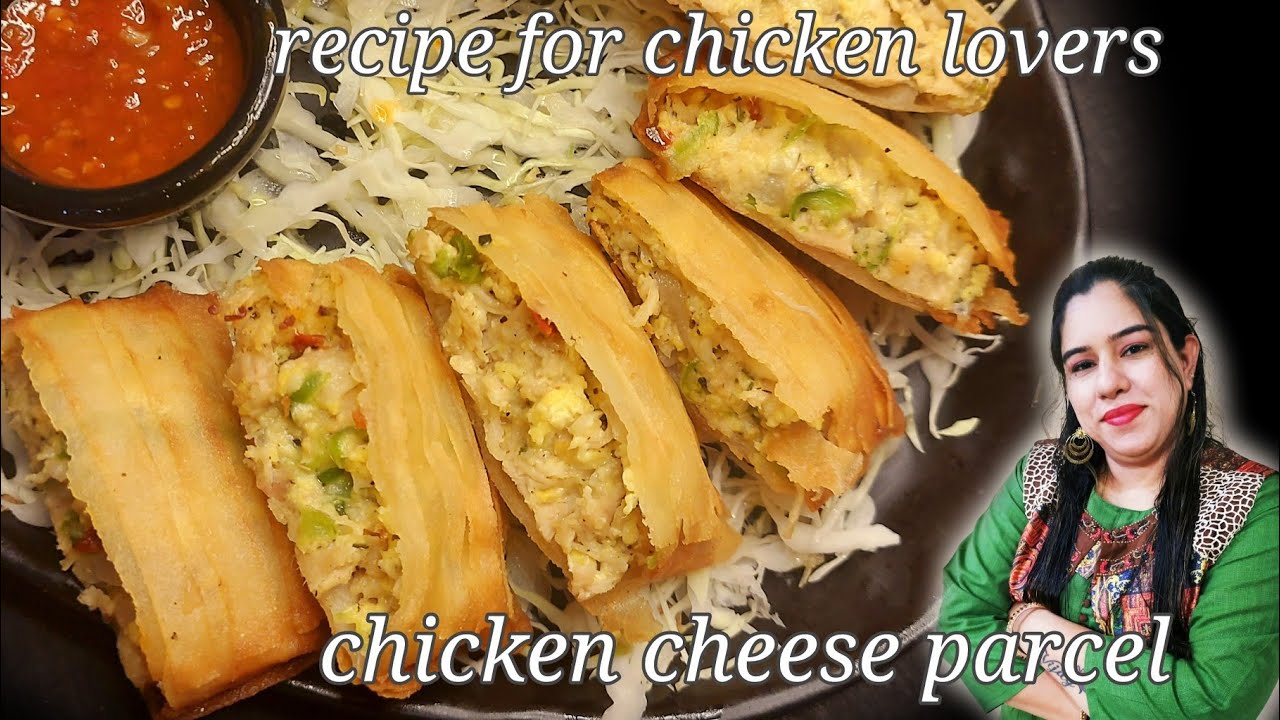 creamy chicken cheese parcel/ chicken cheese pockets /Recipe for ...
