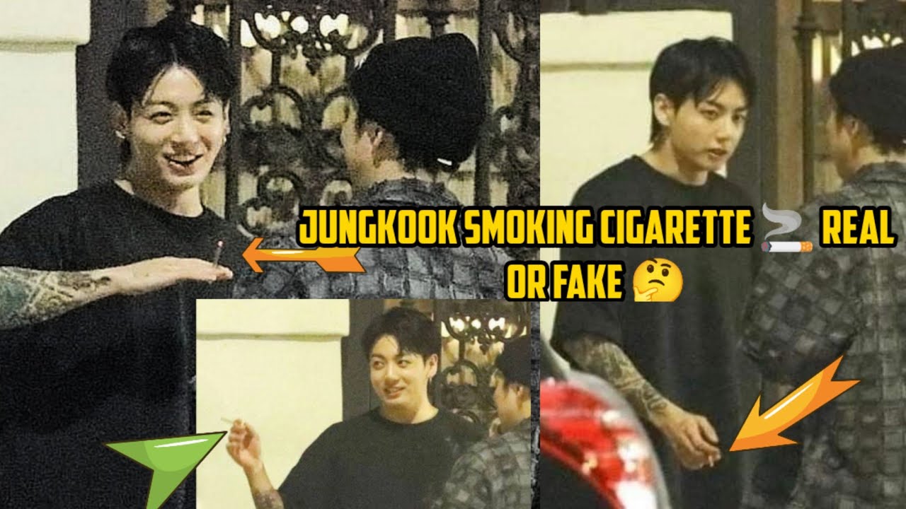 jungkook smoking cigarette on the street 😱 l jungkook smoking cigarette ...