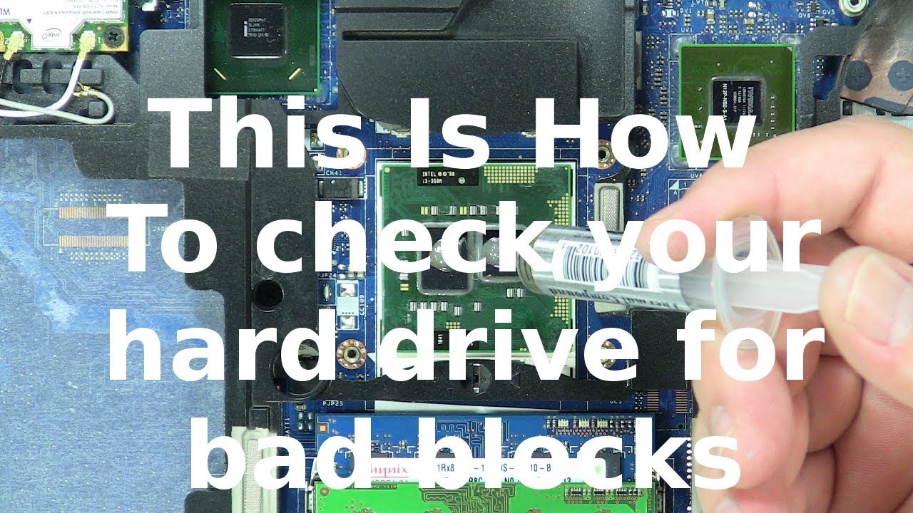 How to check hard drive for bad blocks - YouTube