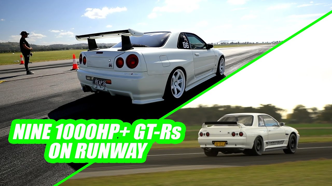 1000hp Manual Monster GT-Rs on a Runway - 2021 GT-R Challenge Ep 2 ...