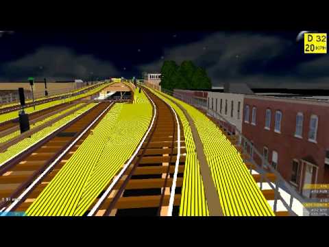 OpenBVE: R153 (A) Lefferts Late Night Shuttle - YouTube