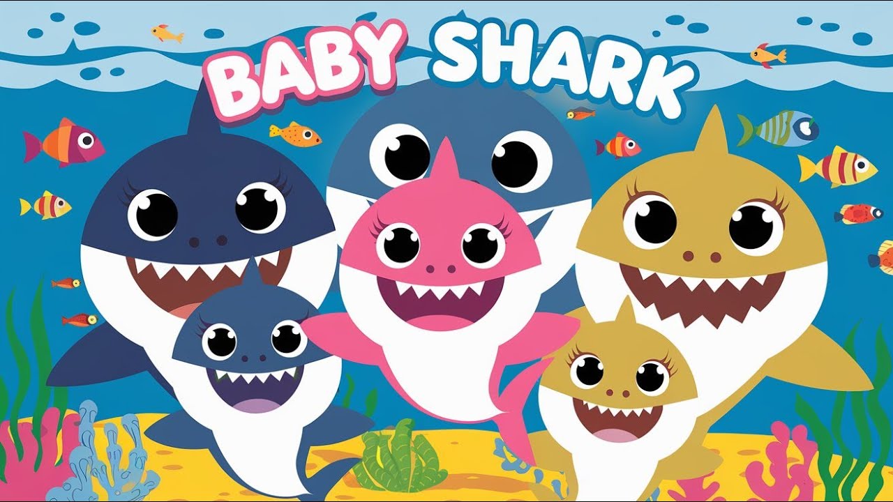 Baby Shark Song | Meet Baby, Mommy, Daddy & Brother Shark | Fun Nursery ...
