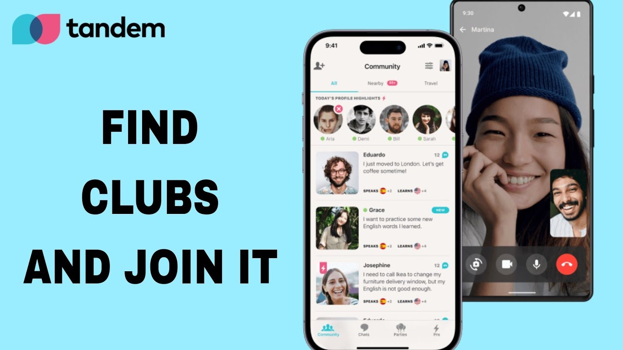 How To Find Clubs And Join It On Tandem App - YouTube