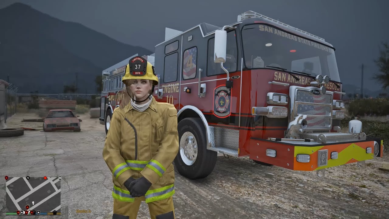 Gta 5 LSPDFR Playing As a SAFR Pierce Arrow XT Pumper First Responder ...