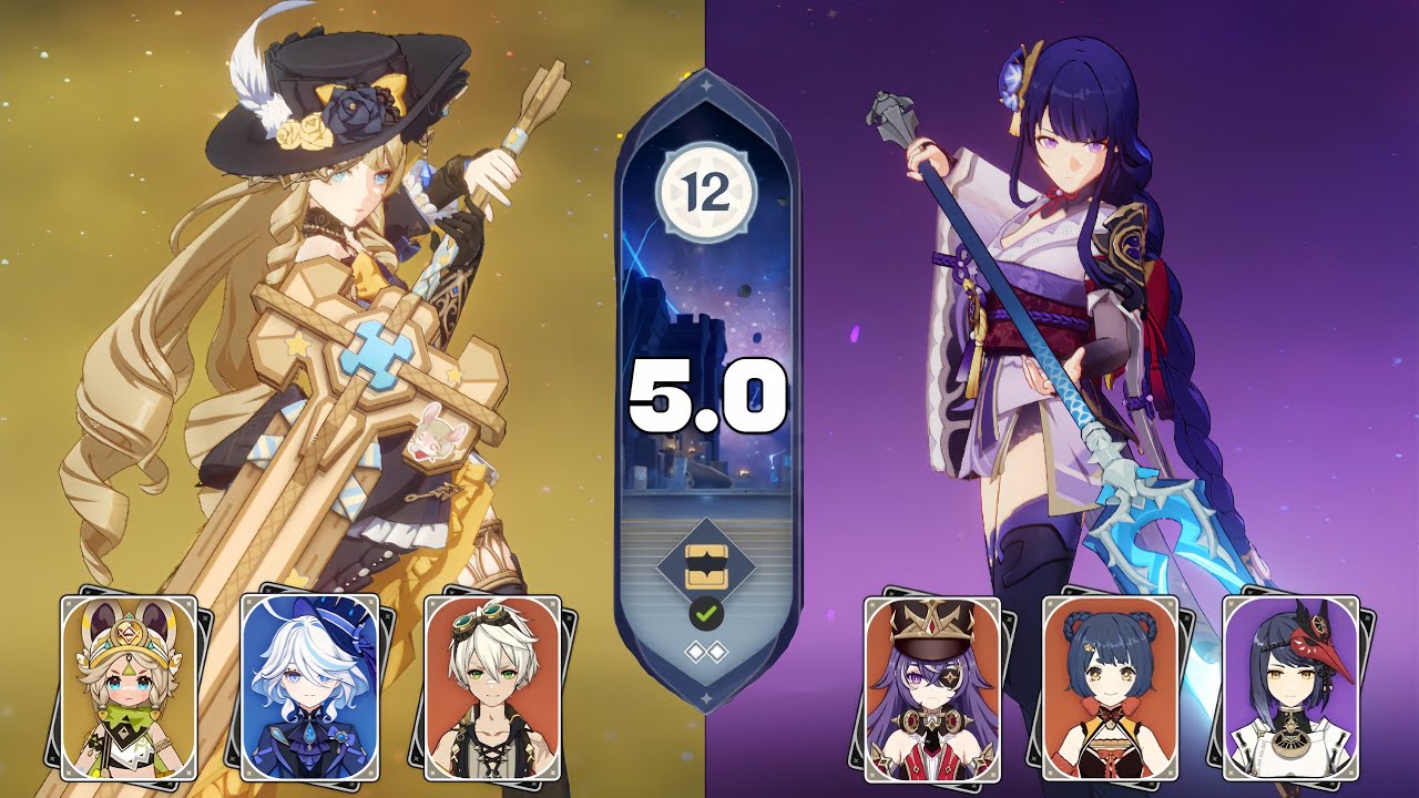 HYPERCARRY NAVIA & HYPER OVERLOAD RAIDEN FULL STAR SPIRAL ABYSS 5.0 ...