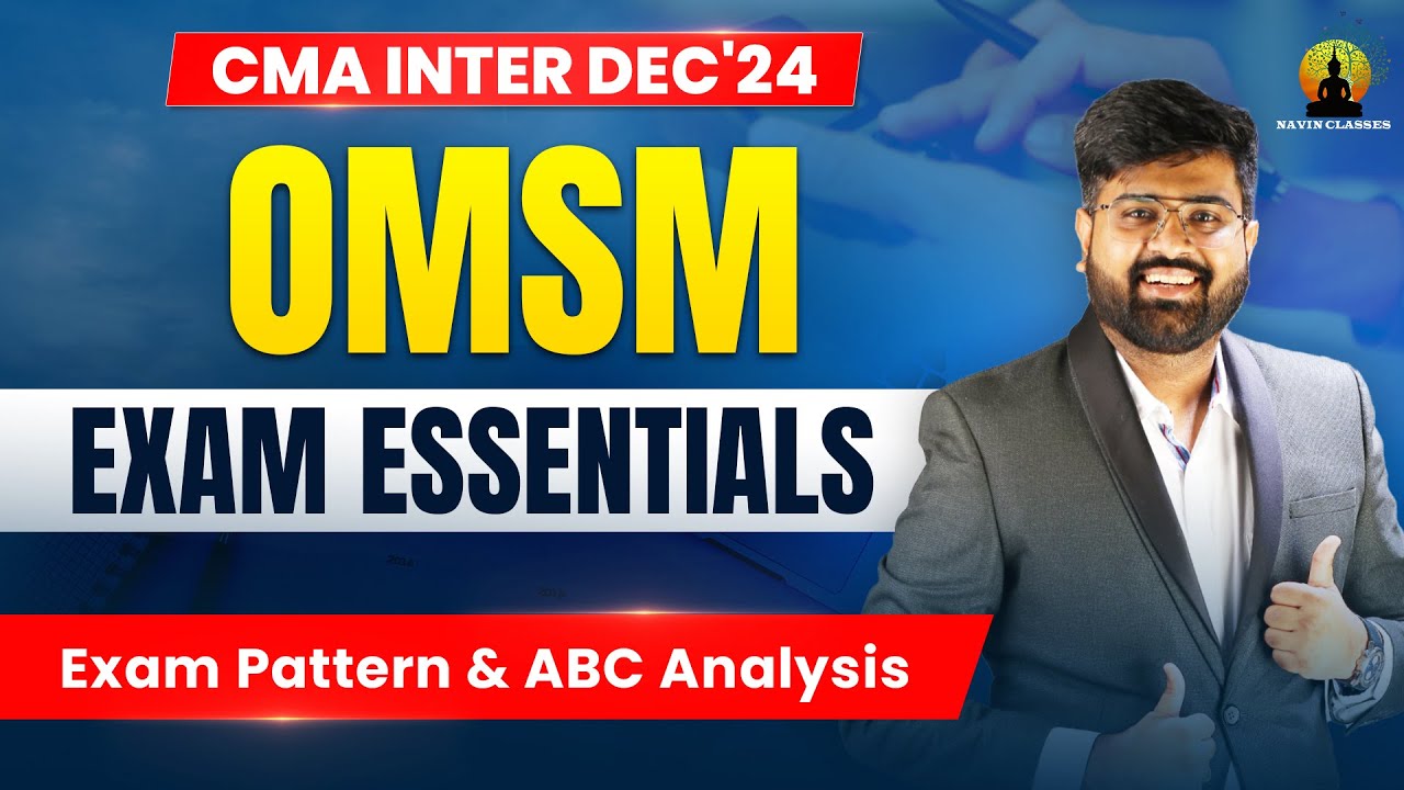 OMSM Paper Strategy & Important Questions | CMA Inter Paper 9: OMSM ...