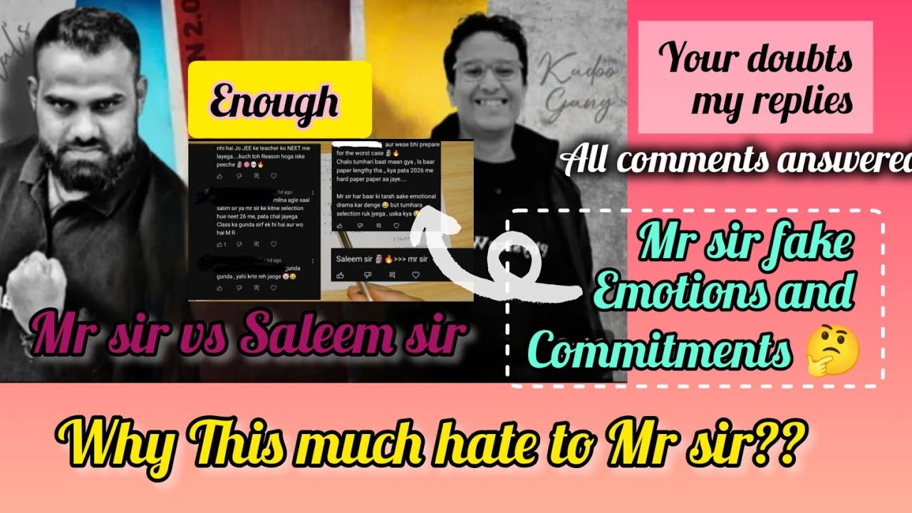 Why so much hate for Mr Sir😕Saleem Sir vs Mr sir Who is best🤔#neet2026 ...