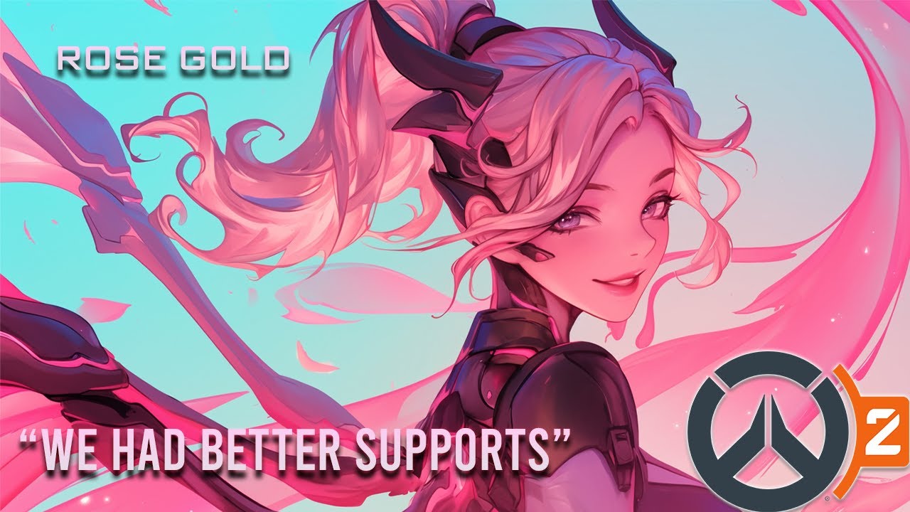 Mercy in GOLD IS PAIN - Rose Gold & #pinkmercy #overwatch2 gameplay ...