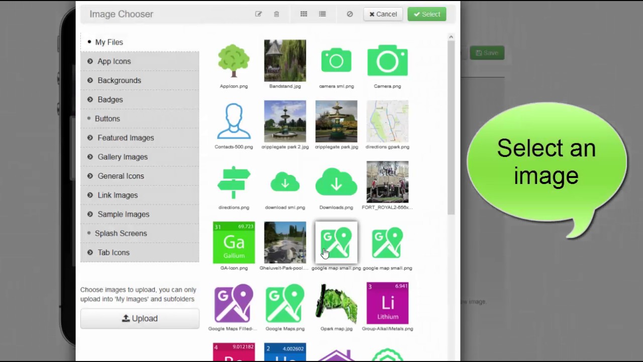 How to create a Gallery of images in appshed - YouTube