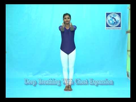 Breathing Exercise Deep breathing with chest expansion - YouTube