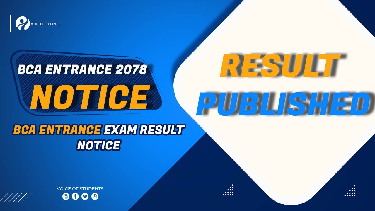 BCA Entrance Exam 2078 Result Published | #Result #BCAEntrance2078 # ...