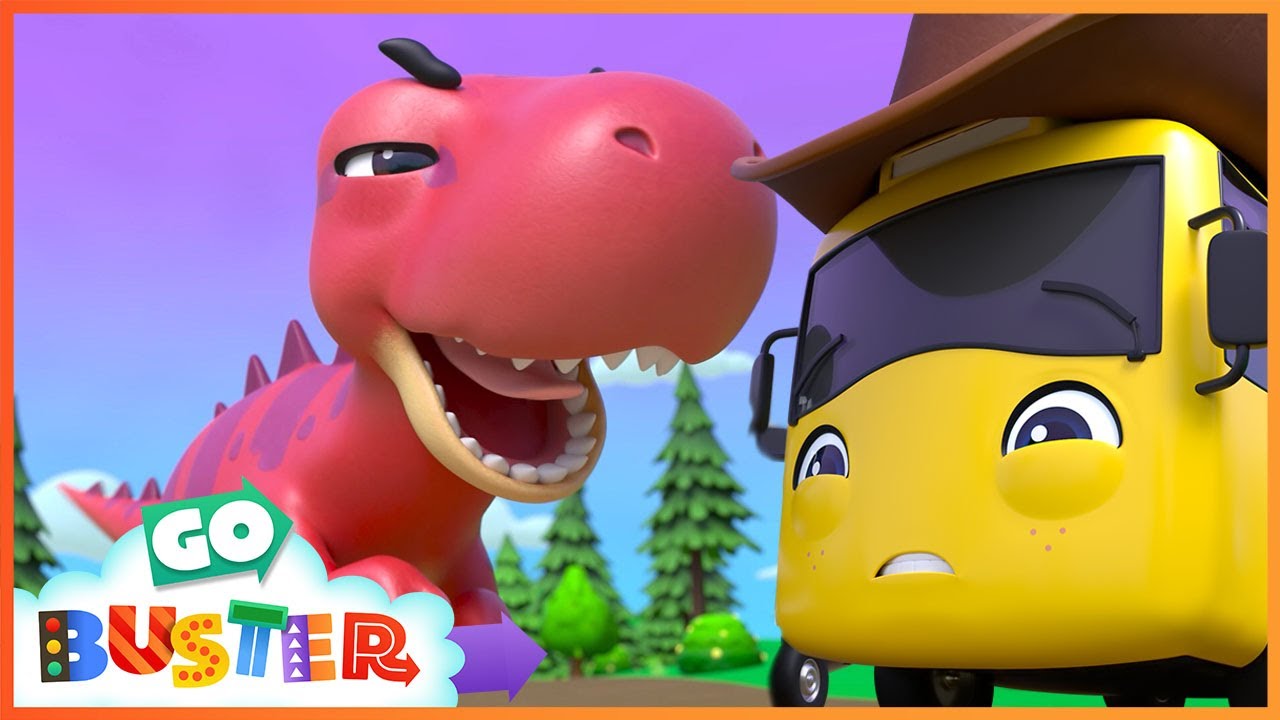 Buster and Bandit Play with a Dinosaur! | Go Buster | Baby Cartoon ...