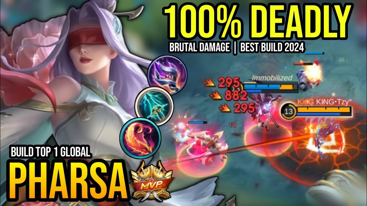 PHARSA BEST BUILD 2024 | BUILD TOP GLOBAL PHARSA GAMEPLAY | MOBILE ...