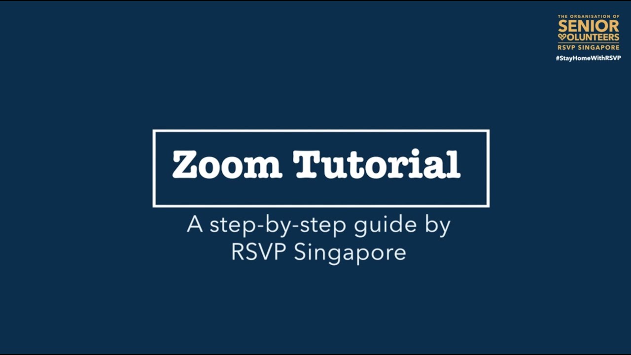 RSVP Singapore Zoom Video Tutorial - YouTube