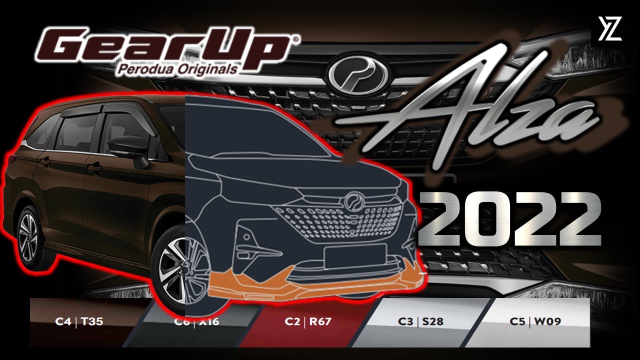 PERODUA ALZA 2022 - HARGA AKSESORI GEAR UP FULL CATALOGUES - YouTube